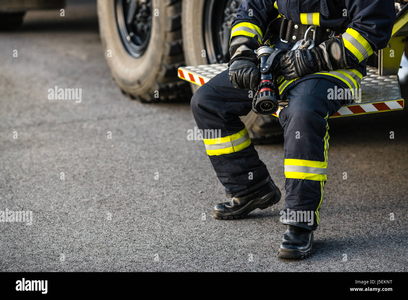 Fireman on his duty hi-res stock photography and images - Alamy
