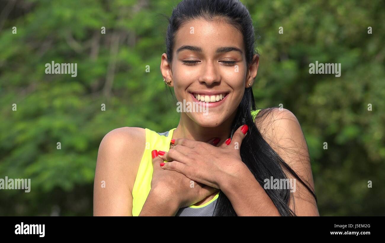 Beautiful Female In Love Stock Photo - Alamy