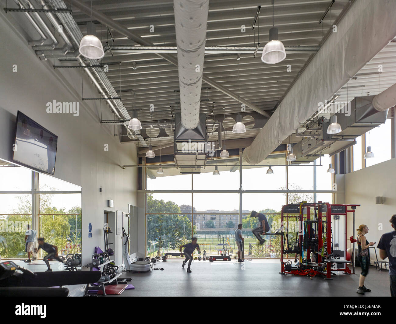 Gym and park. Heston Leisure Centre, Hounslow, United Kingdom ...