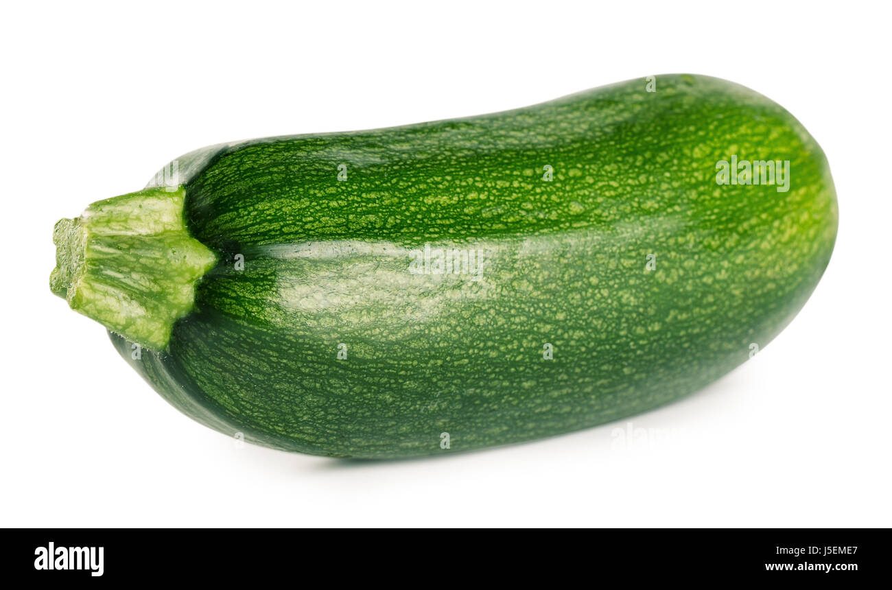 Raw green zucchini isolated on white background Stock Photo - Alamy