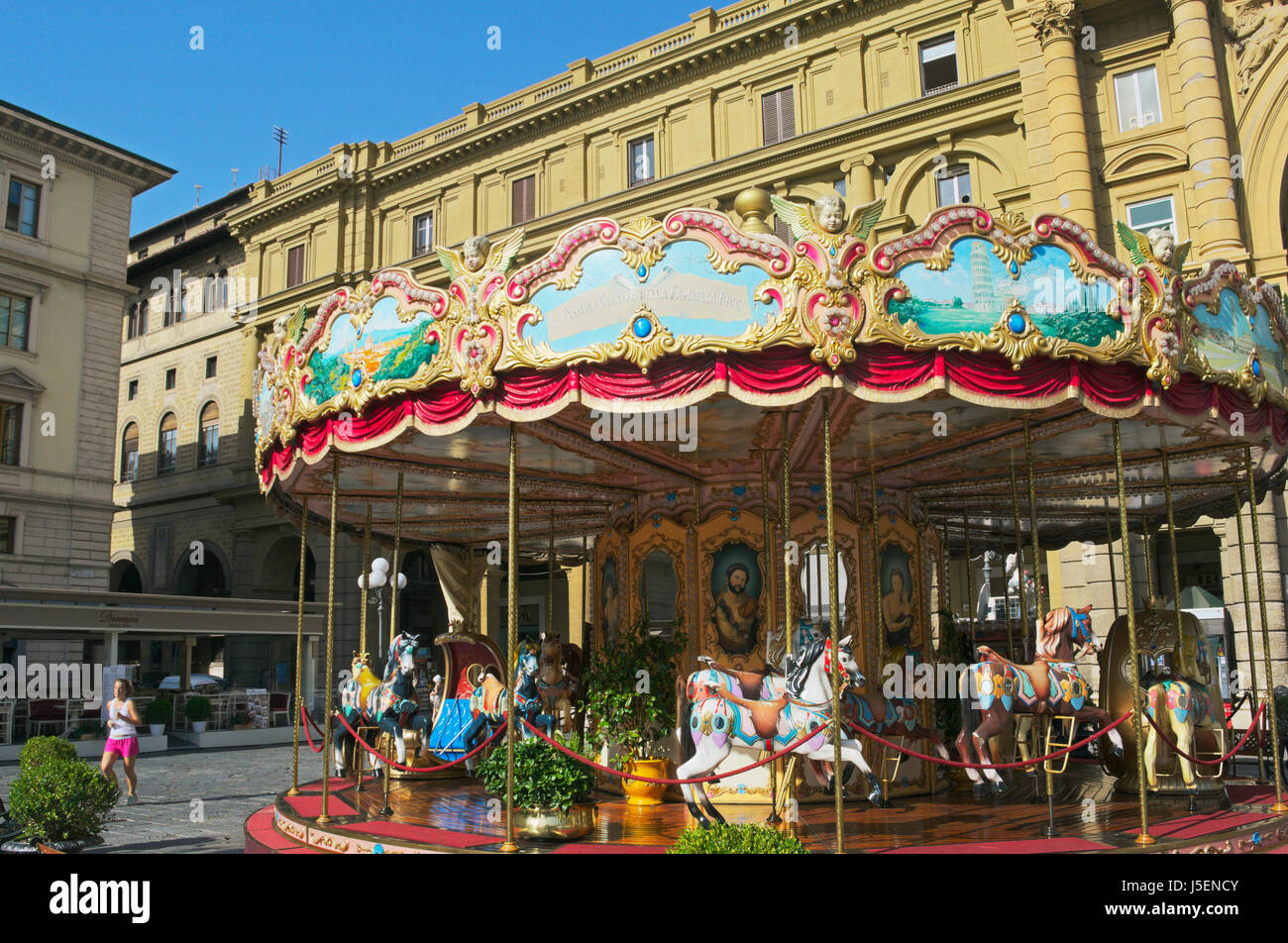 Carousel at the Piazza della Rebubblica in Florence Stock Photo - Alamy