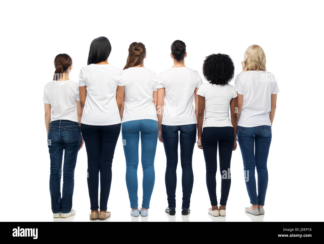 Group of women and rear view Cut Out Stock Images & Pictures - Alamy