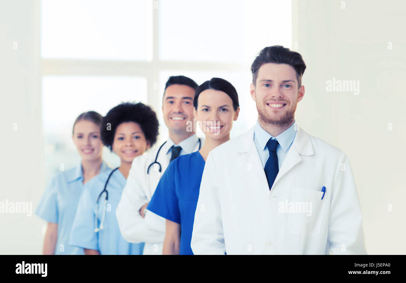group of happy doctors at hospital Stock Photo - Alamy