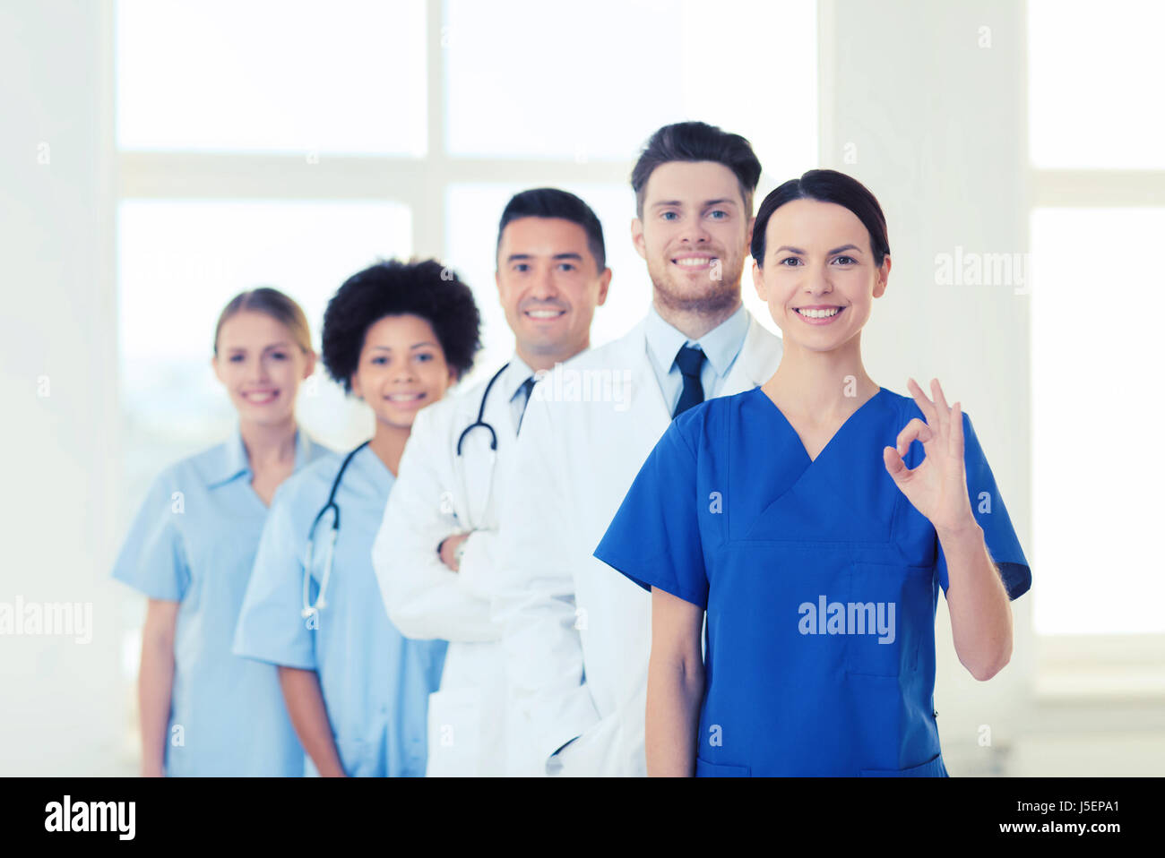 group of happy doctors at hospital Stock Photo - Alamy