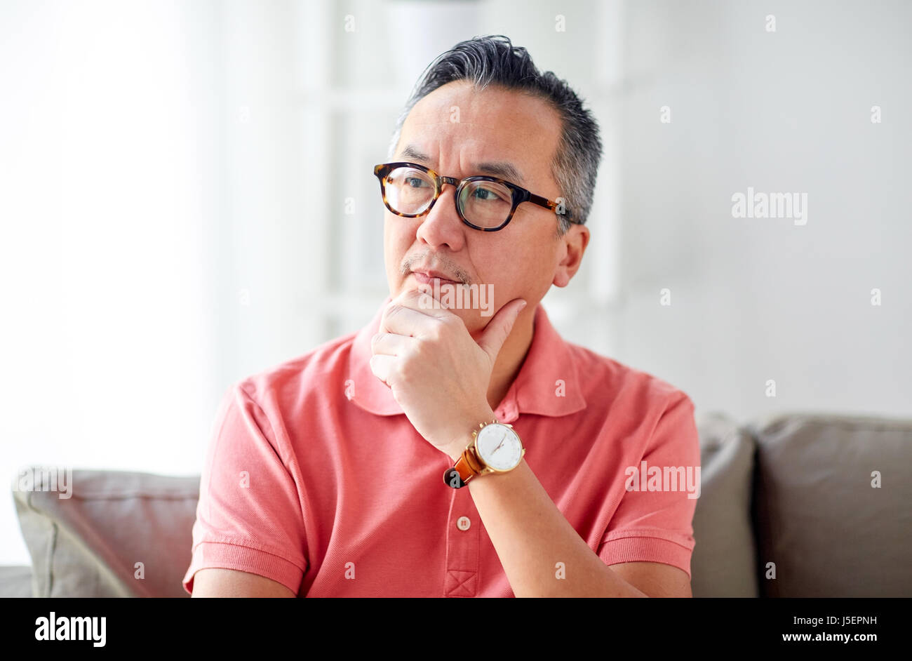 Asian man thinking hi-res stock photography and images - Alamy