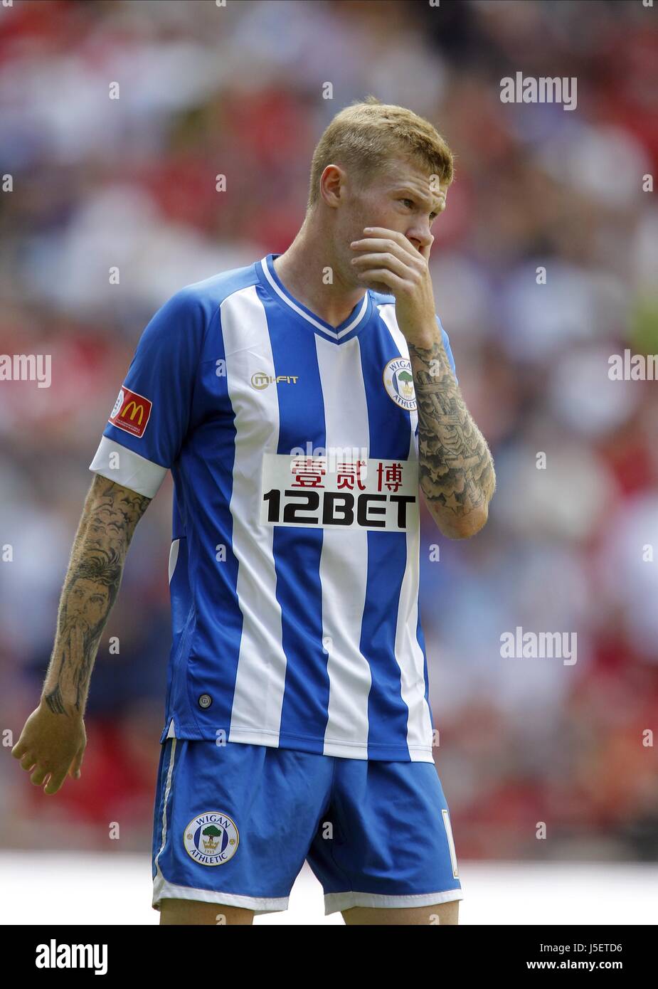 JAMES MCCLEAN WIGAN ATHLETIC WEMBLEY STADIUM LONDON ENGLAND 11 August ...