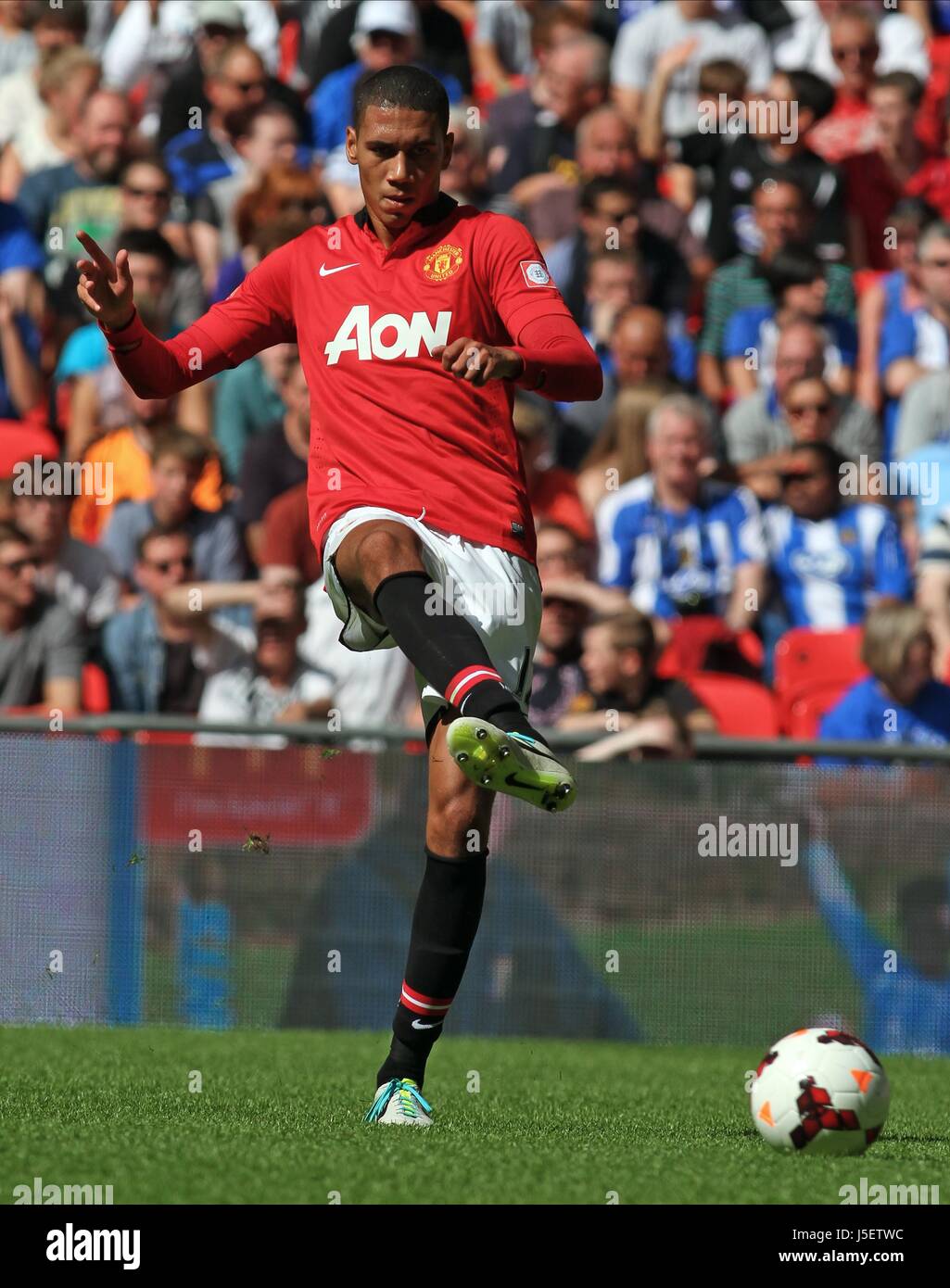 CHRIS SMALLING MANCHESTER UNITED LONDON UK 11 August 2013 Stock Photo ...