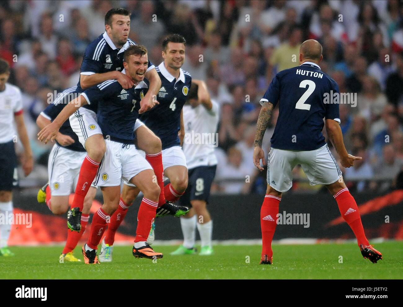 JAMES MORRISON CELEBRATES GOAL ENGLAND V SCOTLAND WEMBLEY LONDON ...