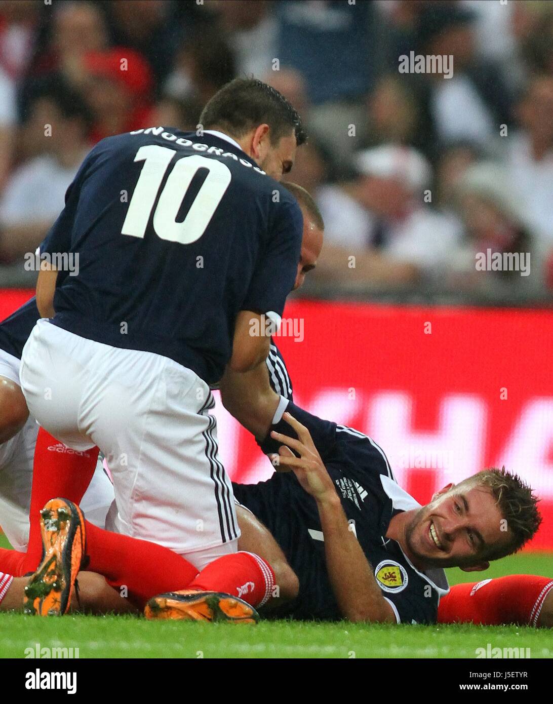JAMES MORRISON CELEBRATES GOAL ENGALND V SCOTLAND WEMBLEY STADIUM ...