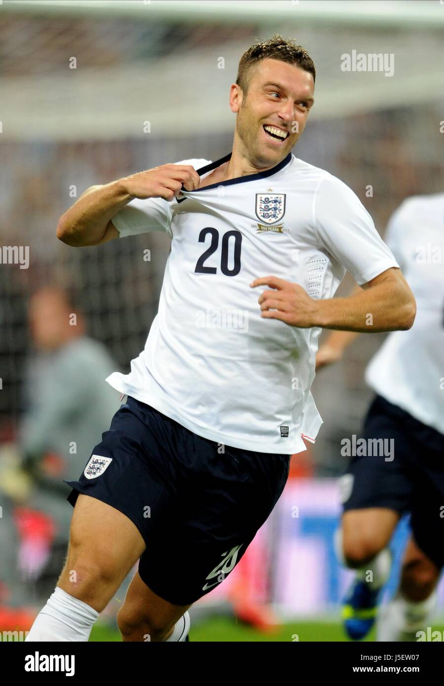 RICKIE LAMBERT CELEBRATES GOAL ENGLAND V SCOTLAND WEMBLEY LONDON ...