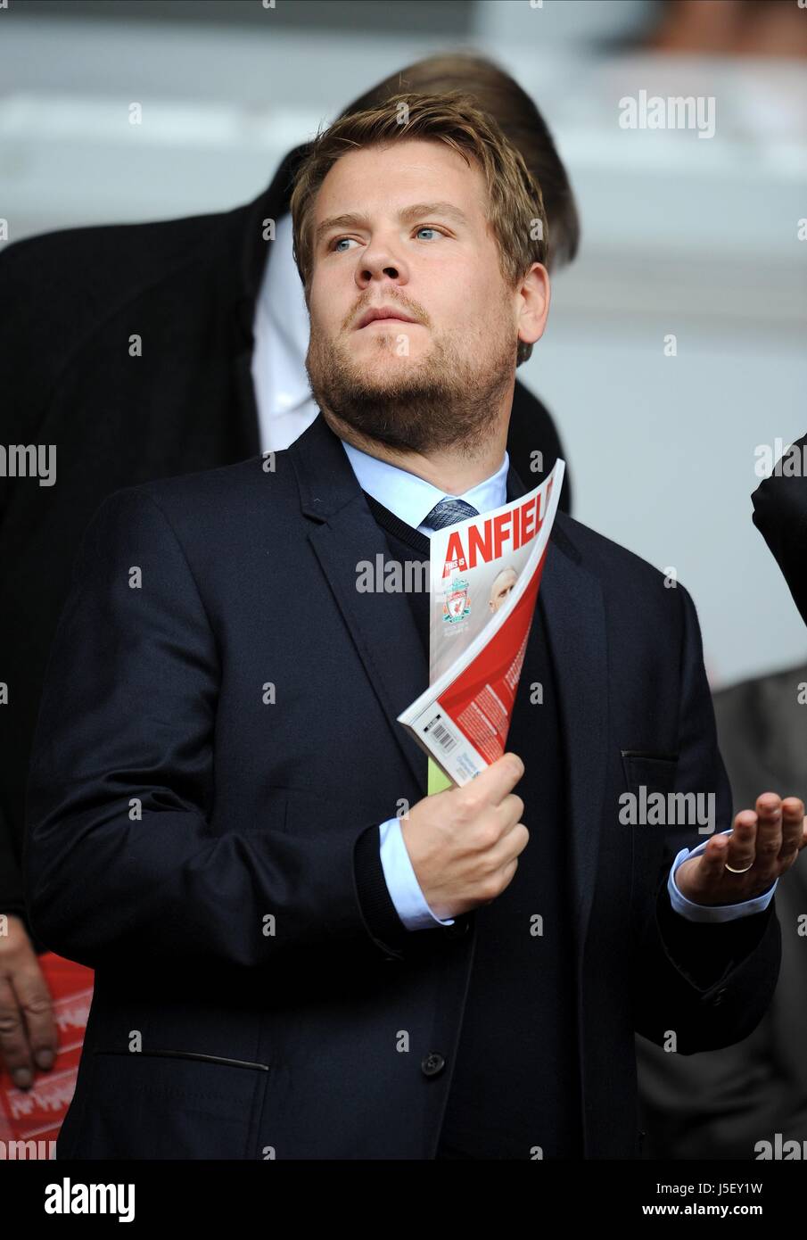 JAMES CORDEN COMEDIAN ANFIELD LIVERPOOL ENGLAND 01 September 2013 Stock ...