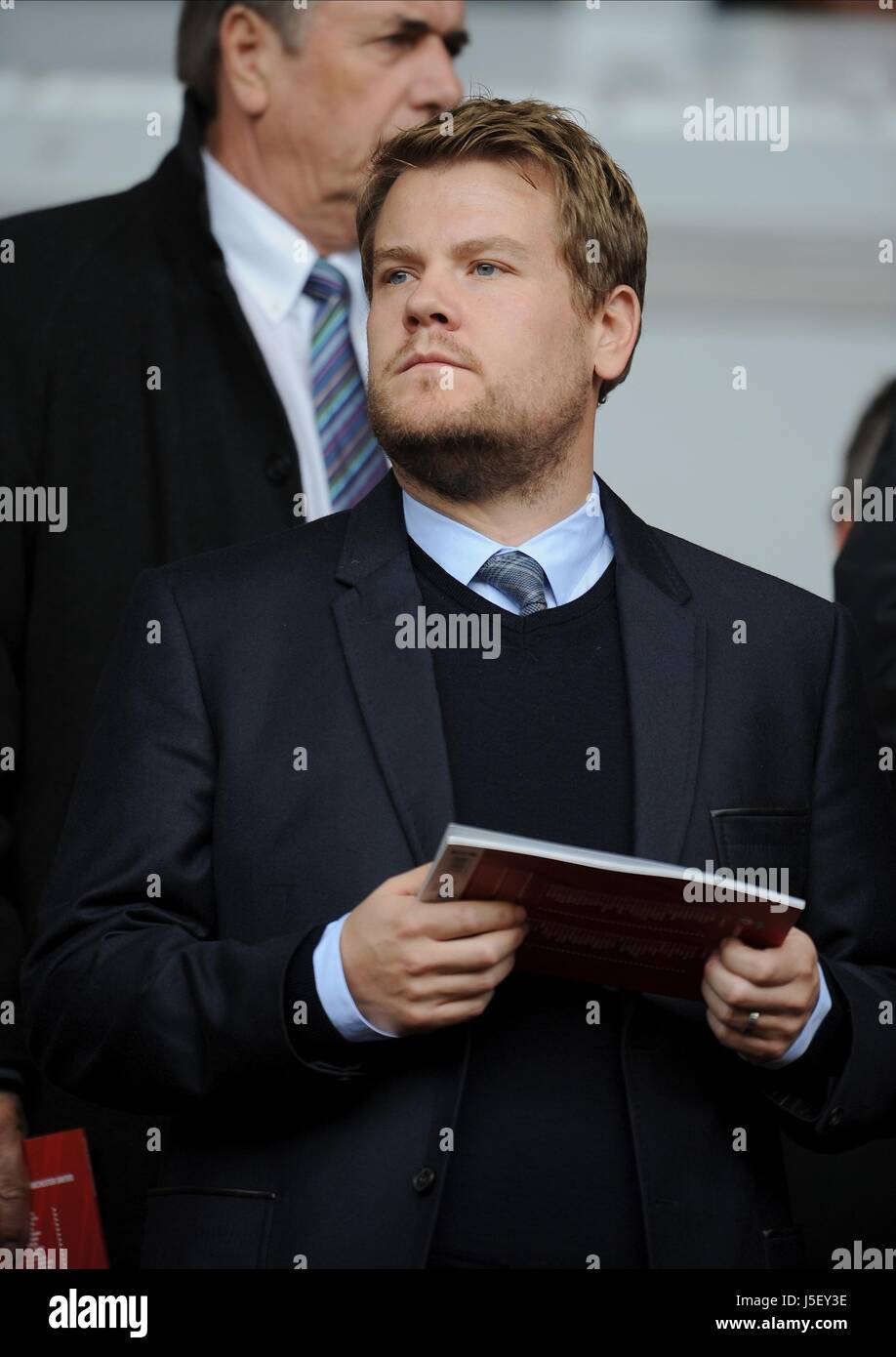 JAMES CORDEN COMEDIAN ANFIELD LIVERPOOL ENGLAND 01 September 2013 Stock ...