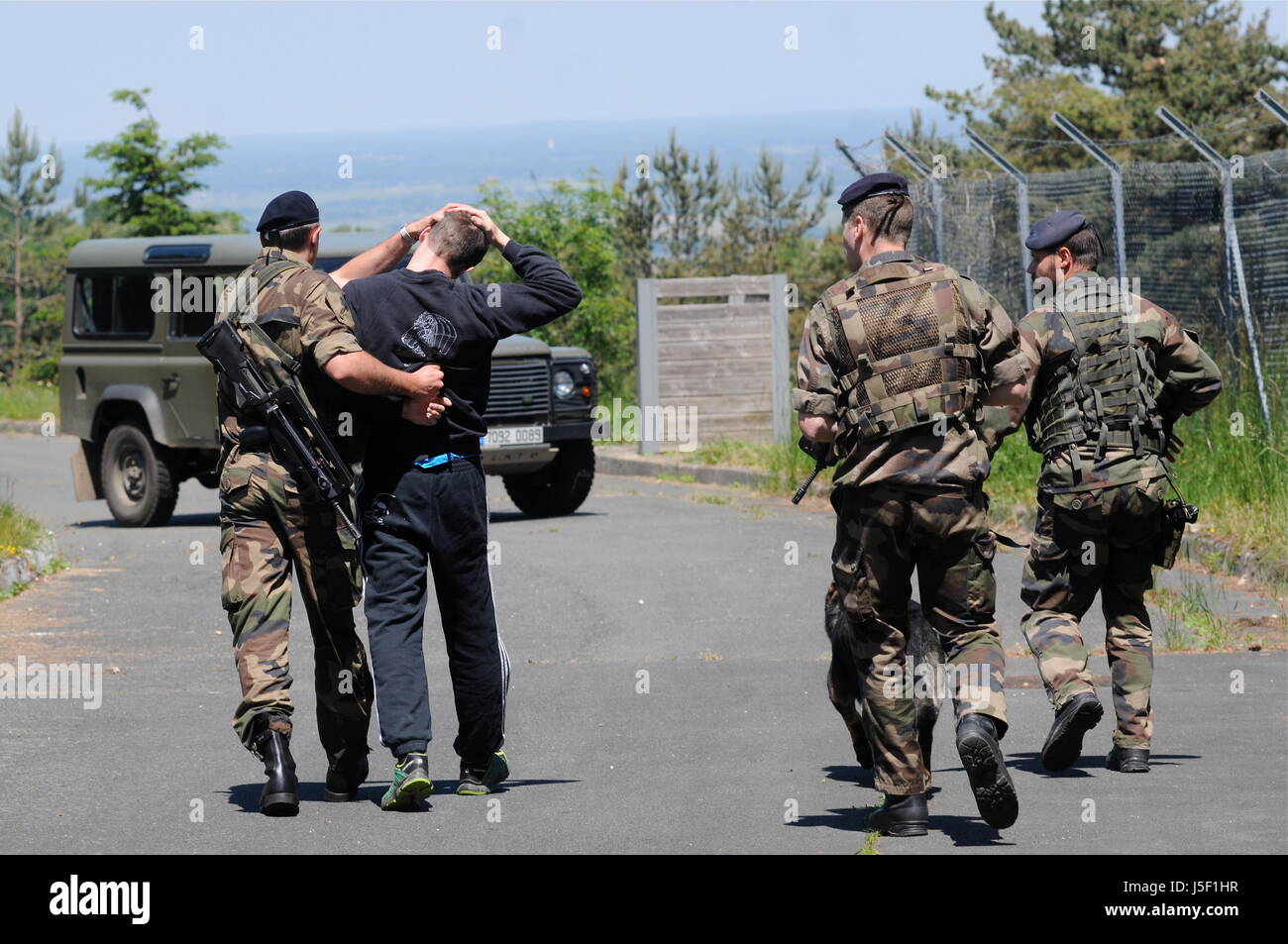 French Air Force commandos take part into antiterrorist drill at Mount ...