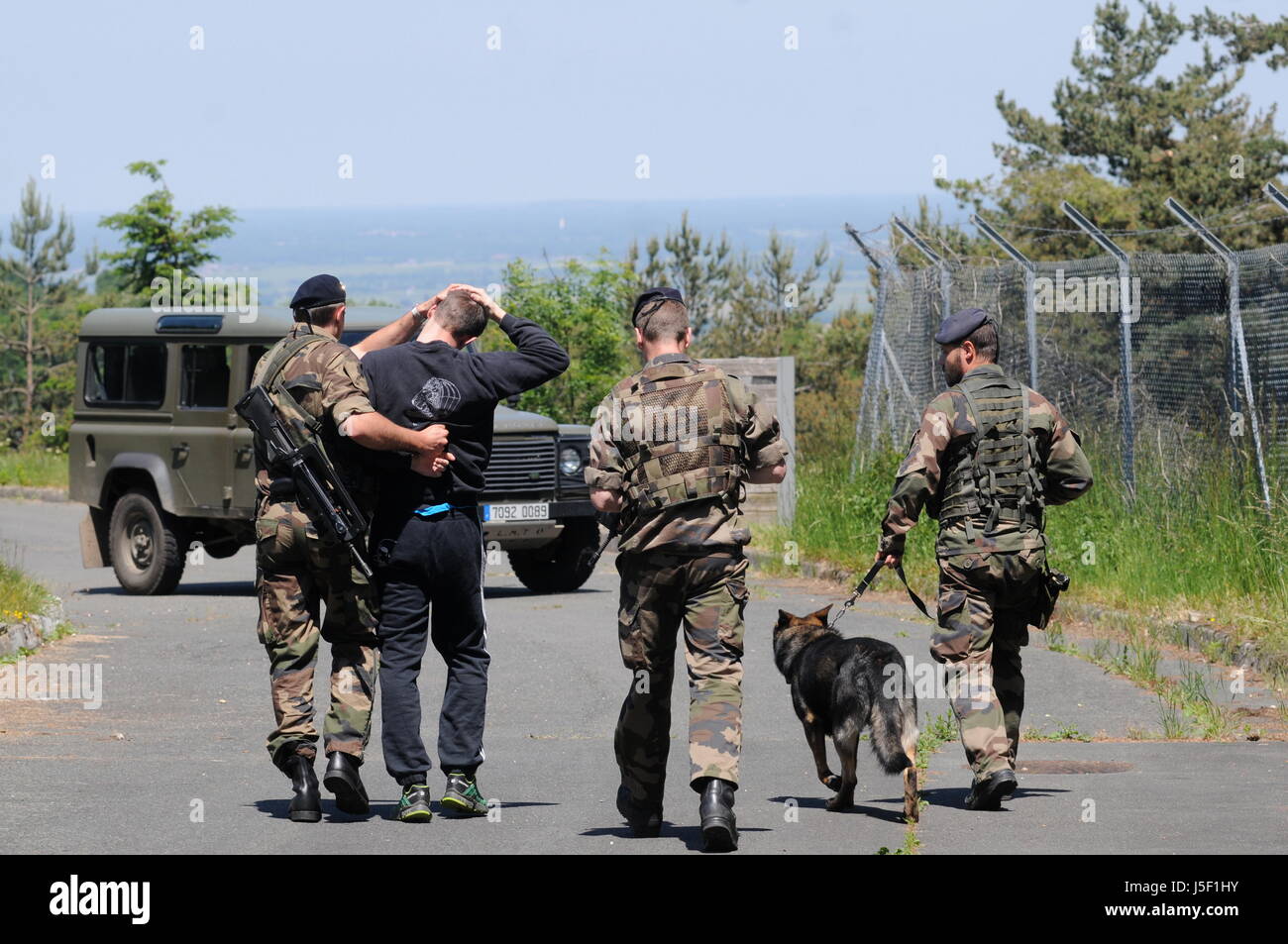 French Air Force commandos take part into antiterrorist drill at Mount ...