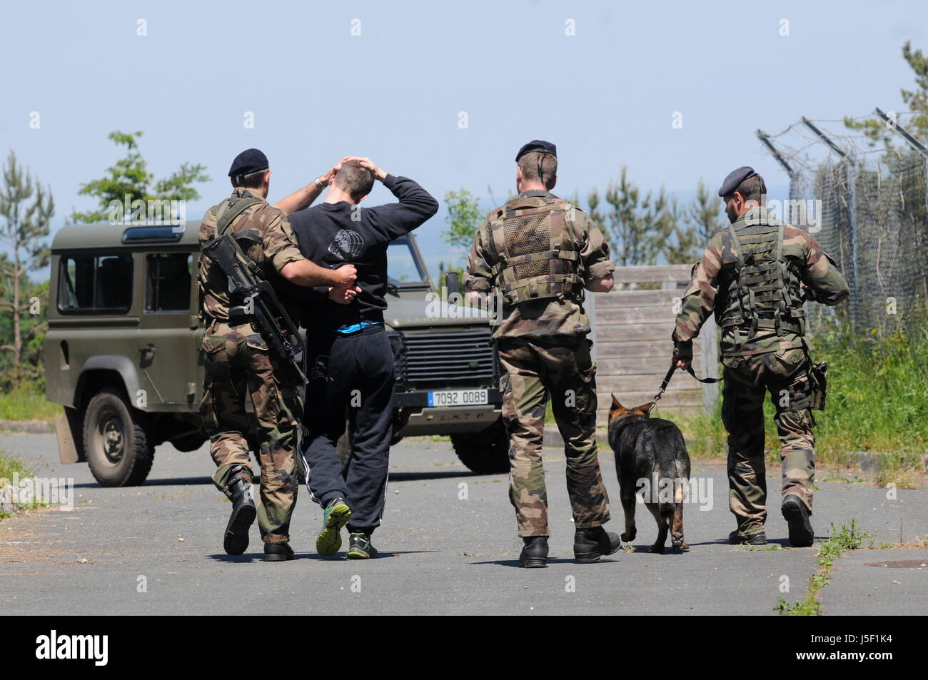 French Air Force commandos take part into antiterrorist drill at Mount ...