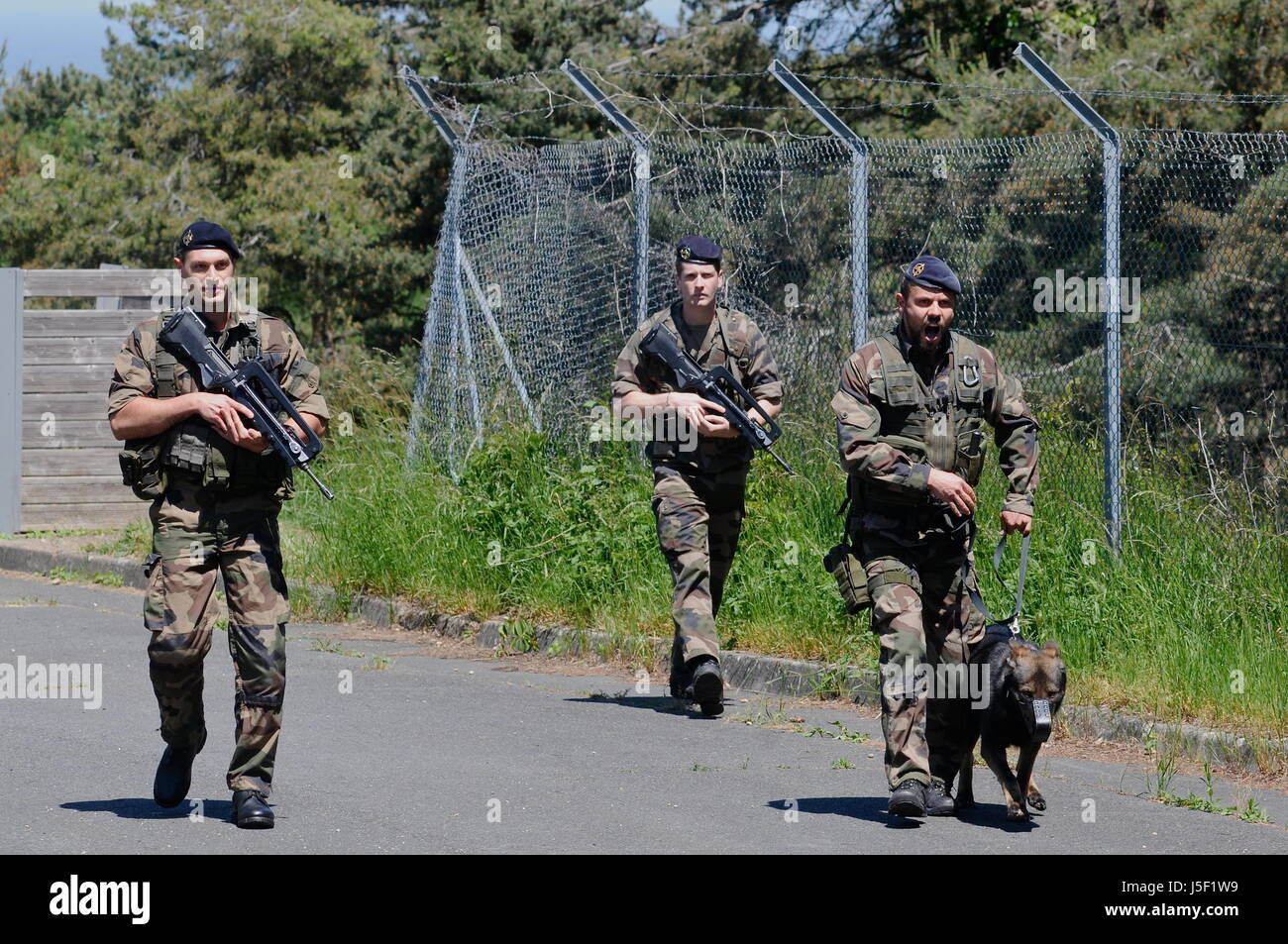 French Air Force commandos take part into antiterrorist drill at Mount ...