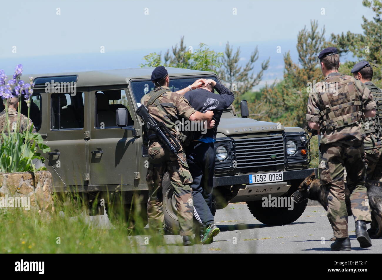 French Air Force commandos take part into antiterrorist drill at Mount ...