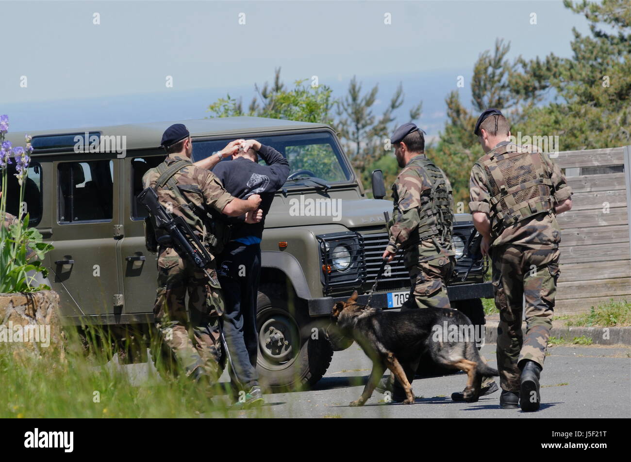 French Air Force commandos take part into antiterrorist drill at Mount ...
