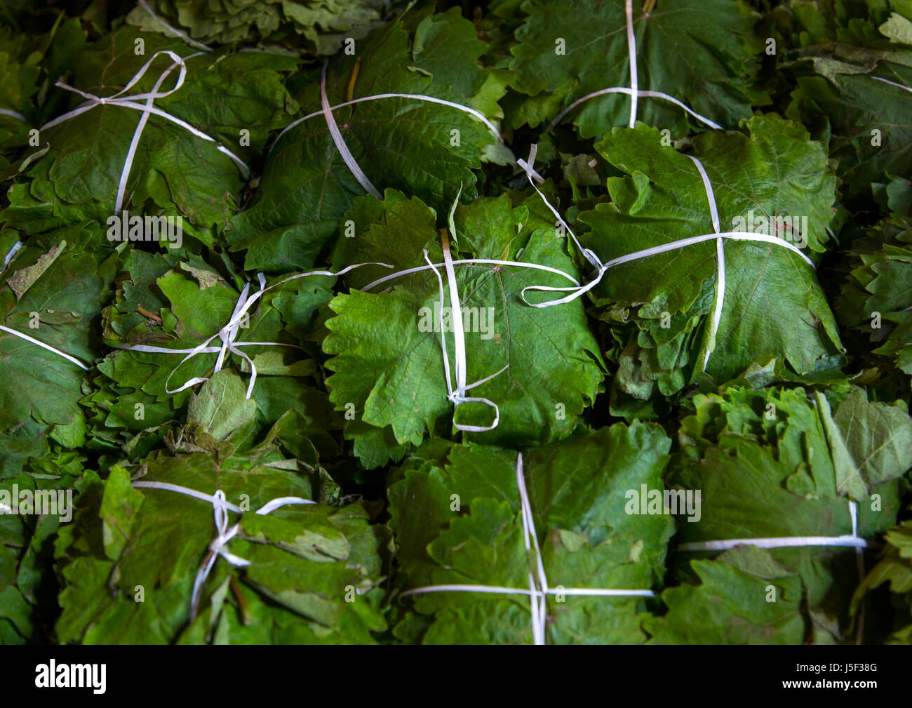 Grape vine leaves for sale in the souk, North Governorate, Tripoli ...