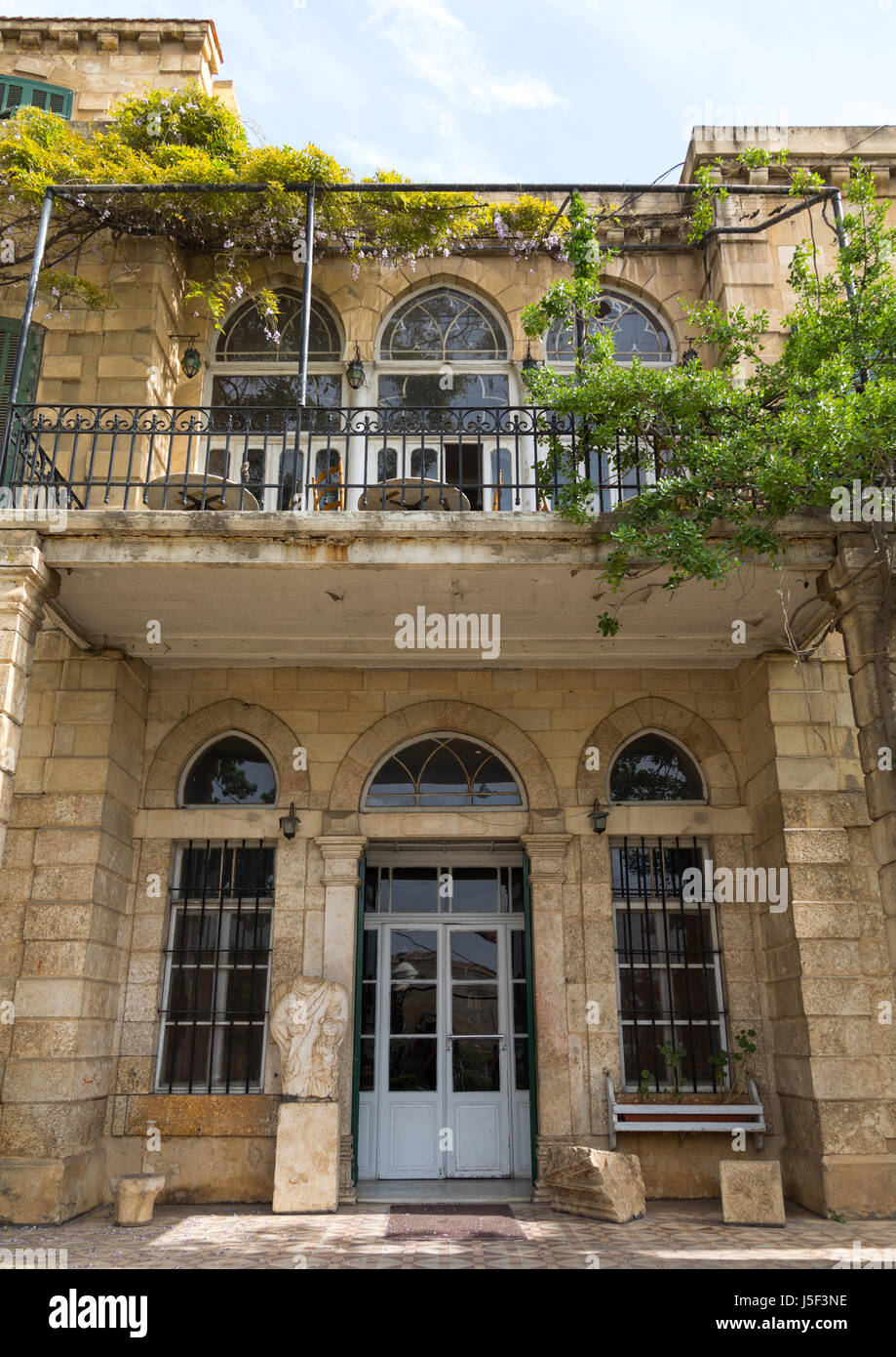 Palmyra hotel entrance, Beqaa Governorate, Baalbek, Lebanon Stock Photo ...