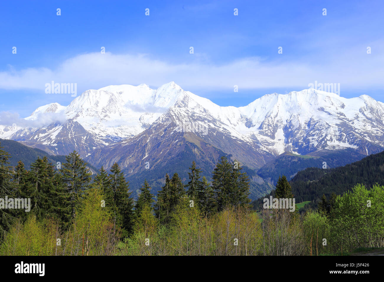 French Alps panorama in spring Stock Photo - Alamy