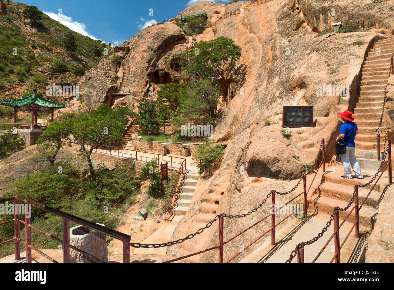 Mount Sumeru Grottoes, Guyuan, Ningxia, China Stock Photo - Alamy