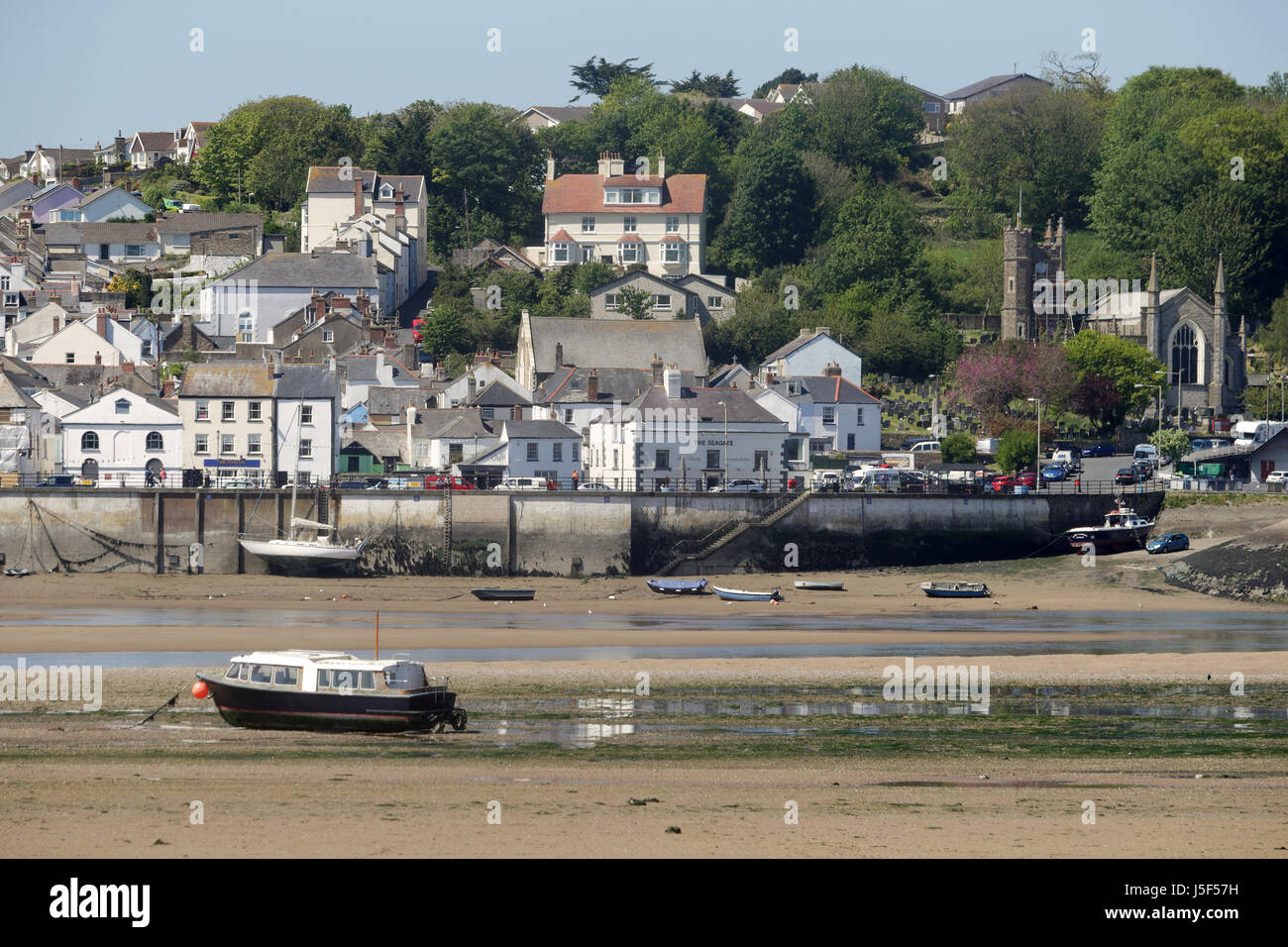 North Devon seaside town of Appledore viewed from Instow Stock Photo ...