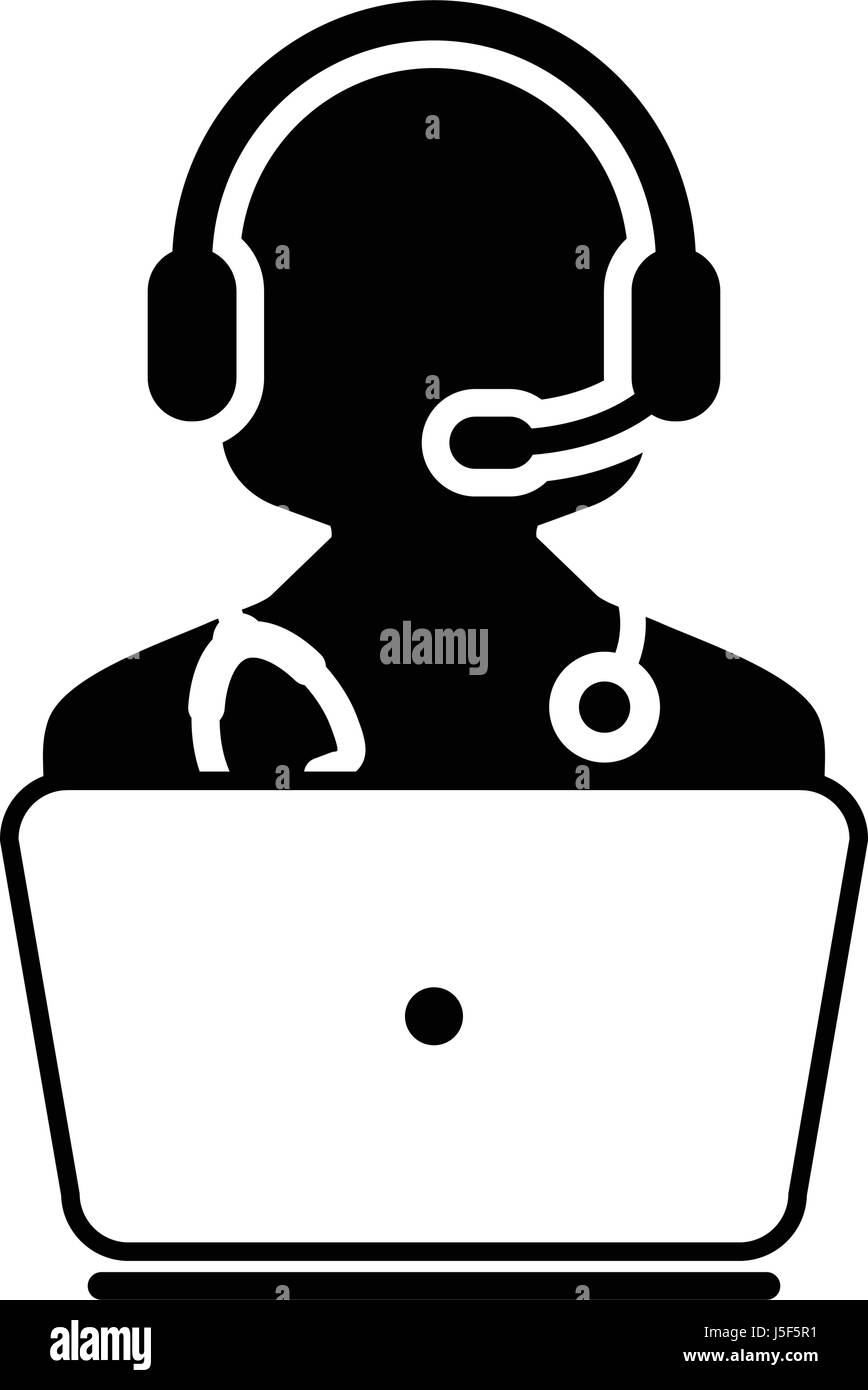 Doctor headset Black and White Stock Photos & Images - Alamy