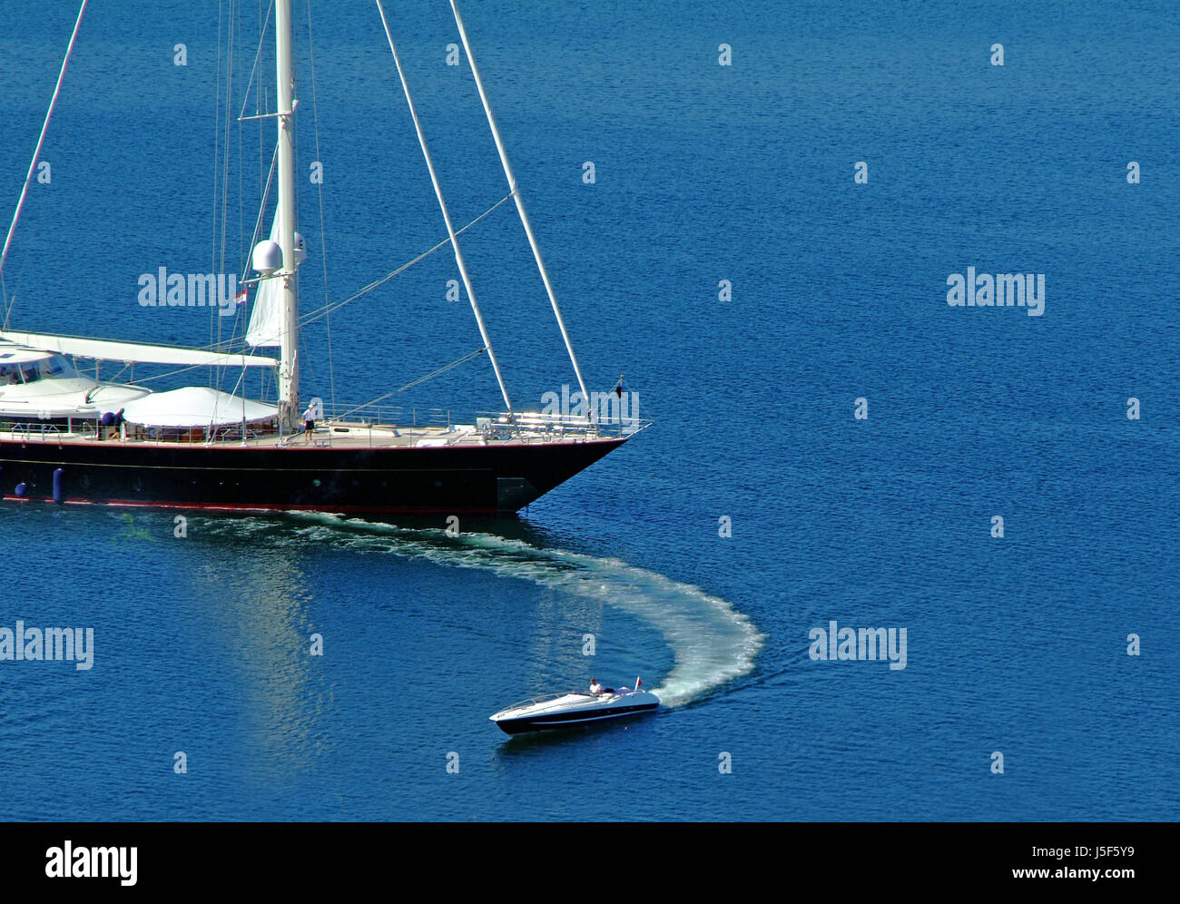 blue waters wave bay yacht sailing boat sailboat bow wave anchor salt ...