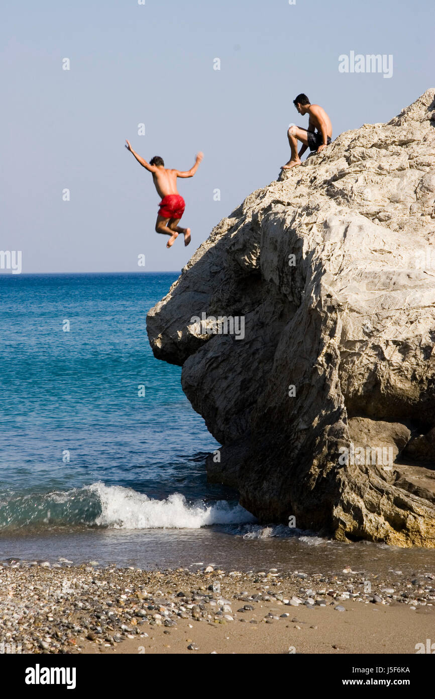 jumping into the water Stock Photo - Alamy