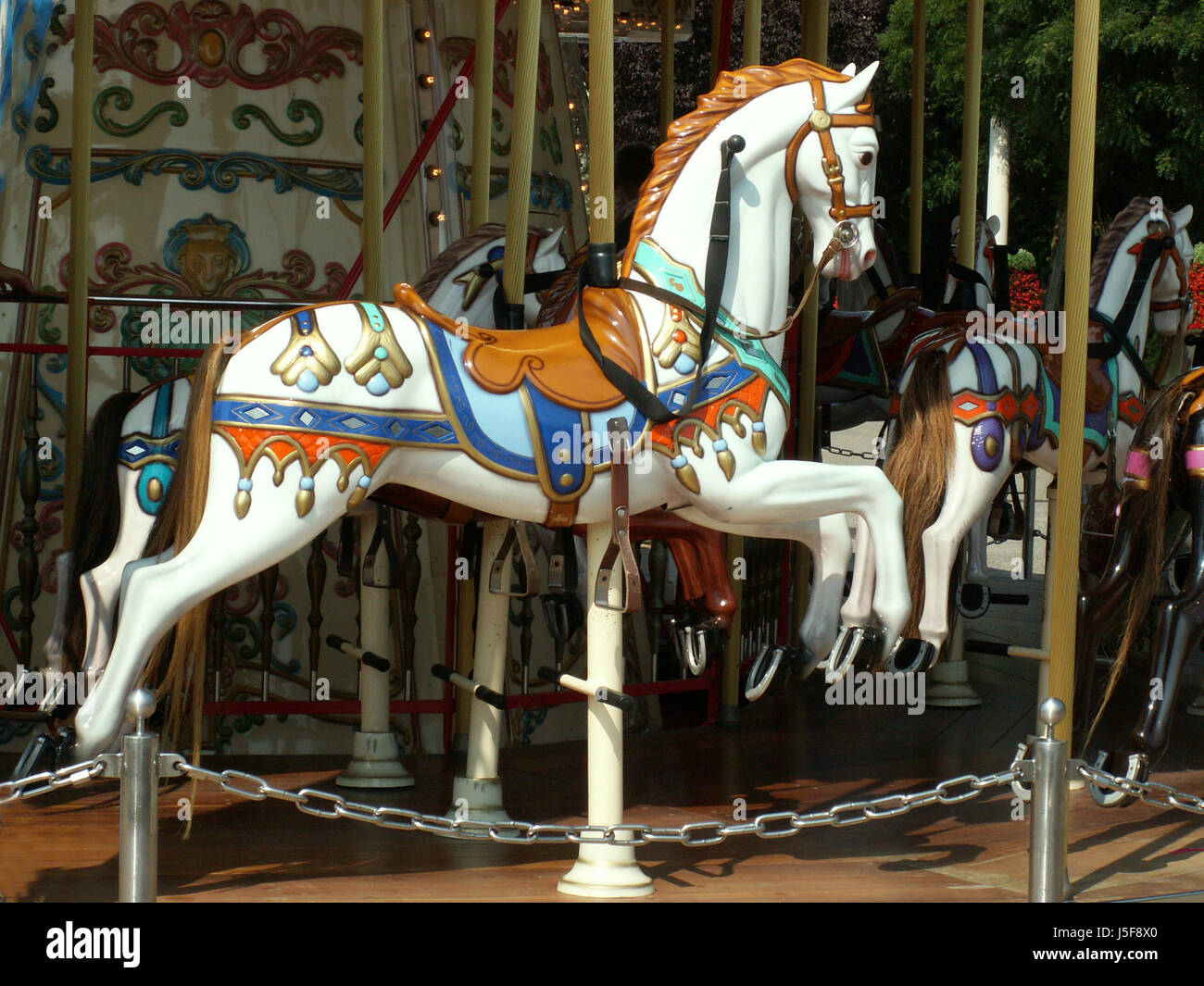 horse parish fair fair turn twirl nostalgia chain showman carousel ...