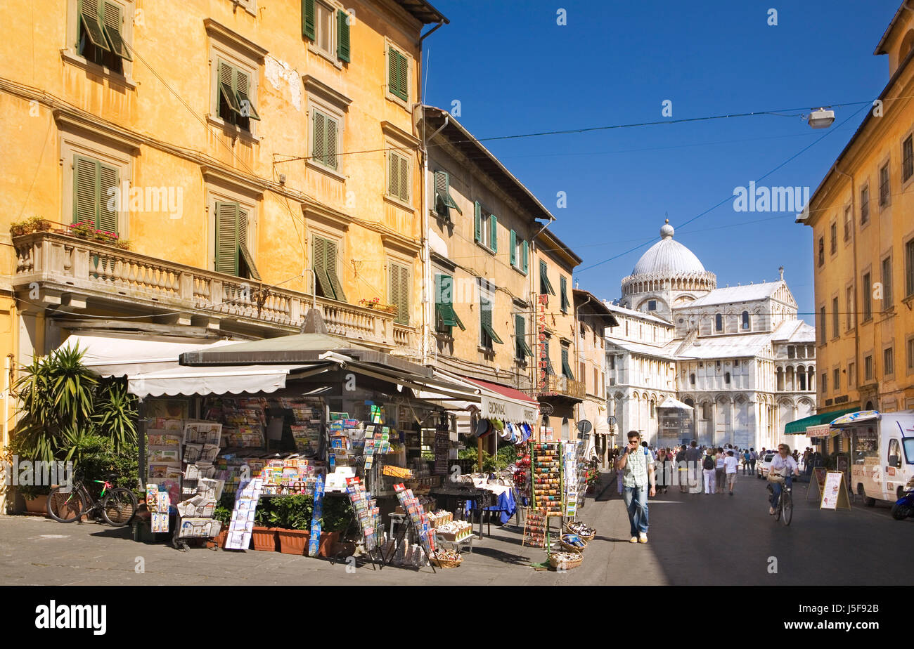 cathedral tourism old town sightseers tourists tuscany toscana pisa ...