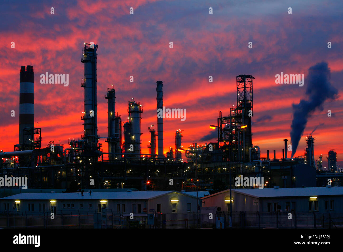 industry science engineering night photograph industrial plant sunset ...