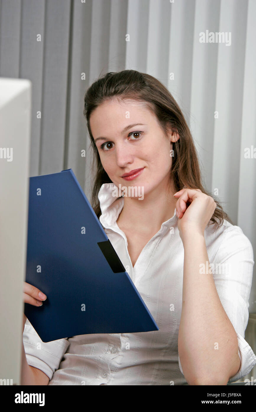 woman takes a look at documents Stock Photo - Alamy