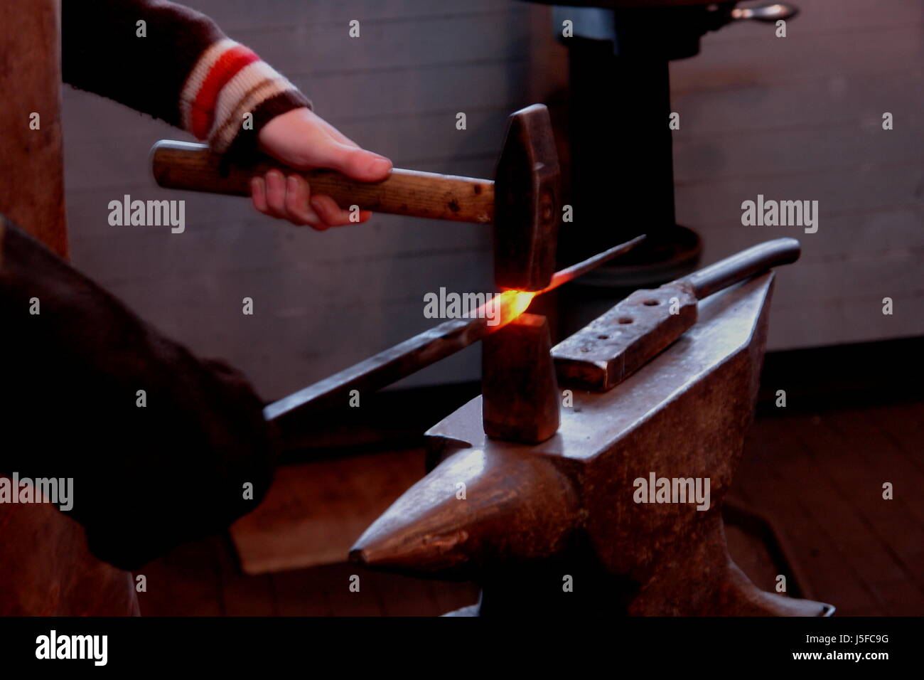 wrought iron,while it's hot Stock Photo - Alamy