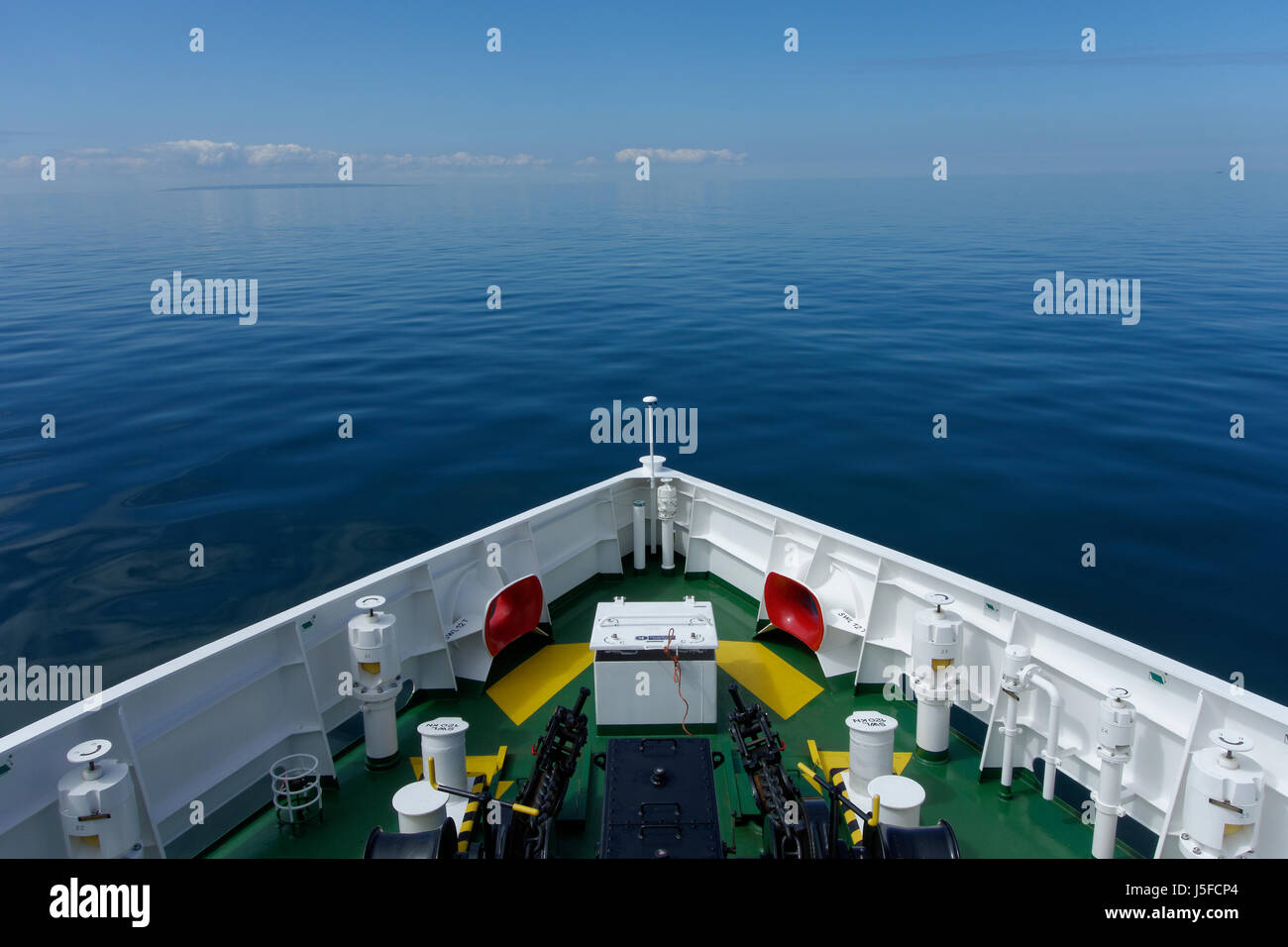 A ship's bow whilst sailing in the Baltic Sea Stock Photo - Alamy
