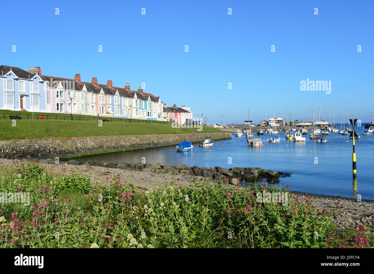Harbor of Aberaeron West Wales Stock Photo - Alamy