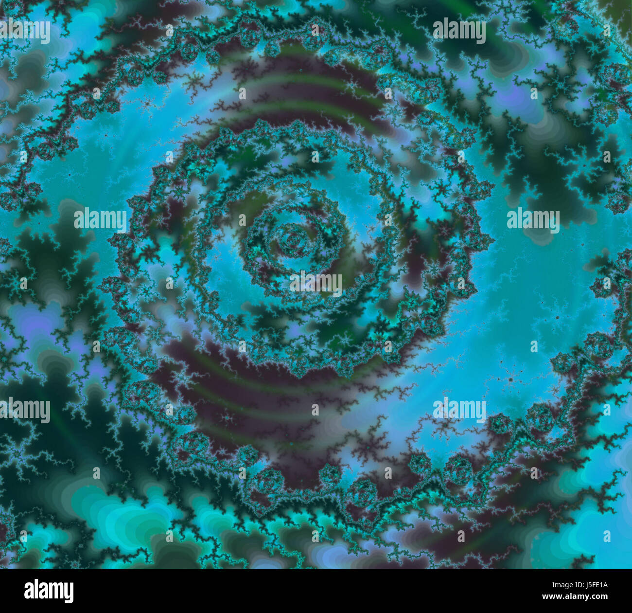 spiral dream in blue Stock Photo - Alamy