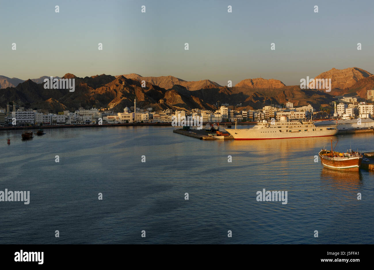 panorama port of muscat Stock Photo - Alamy