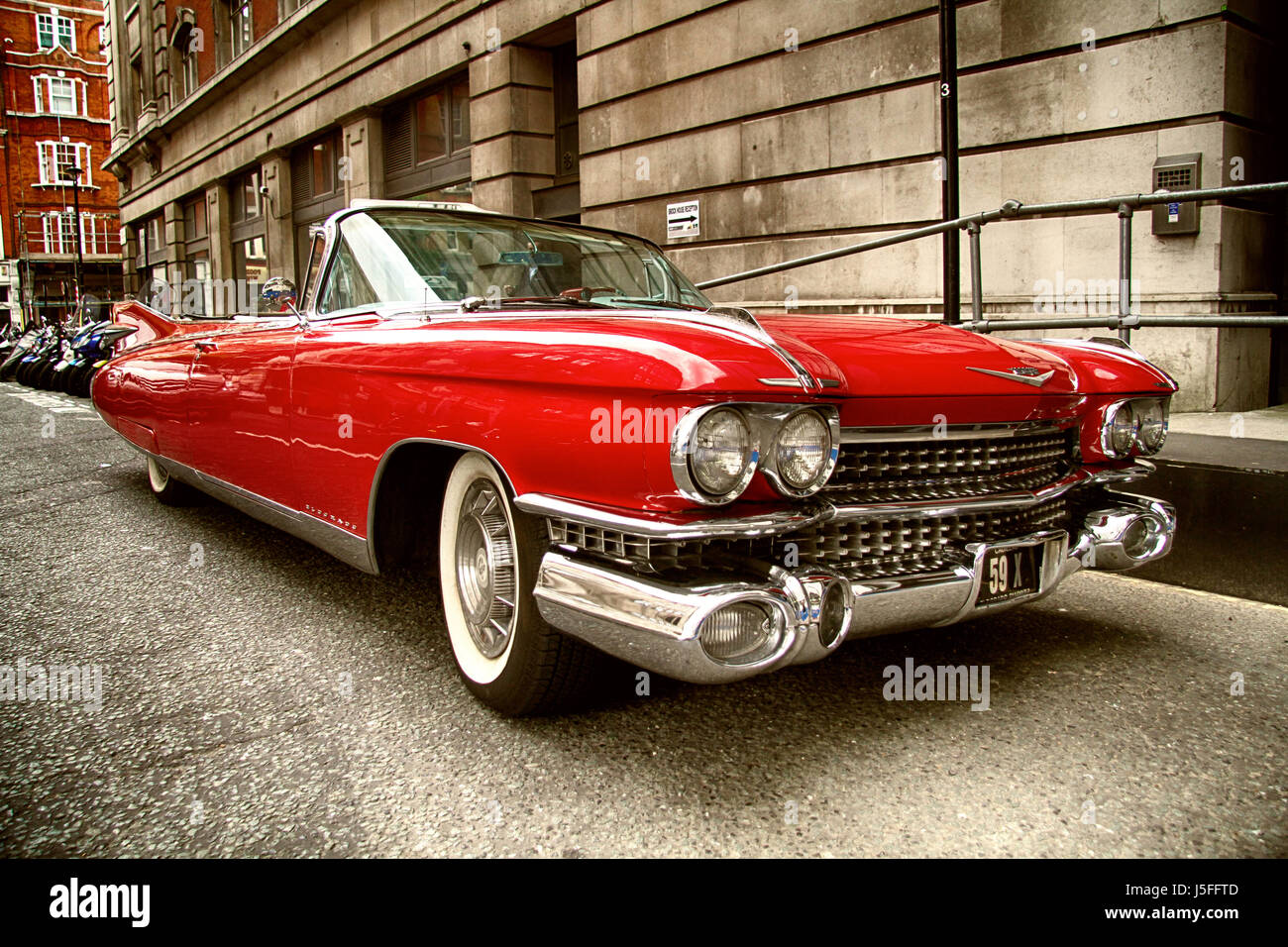 Red CADILLAC ELDORADO CONVERTIBLE 59 Stock Photo - Alamy