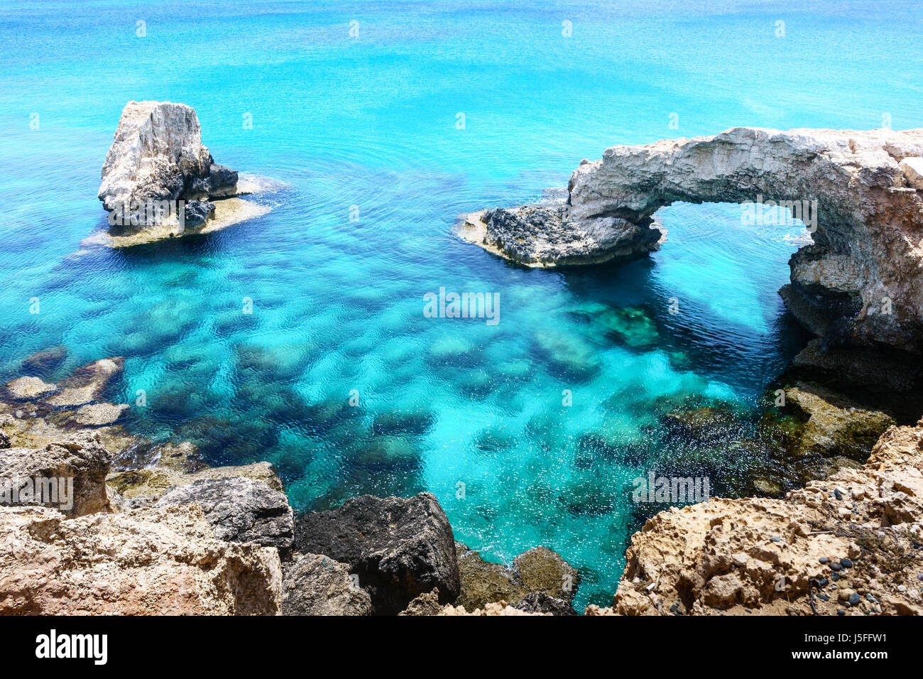 Bridge of lovers with sea views in Ayia Napa. Cyprus Stock Photo - Alamy