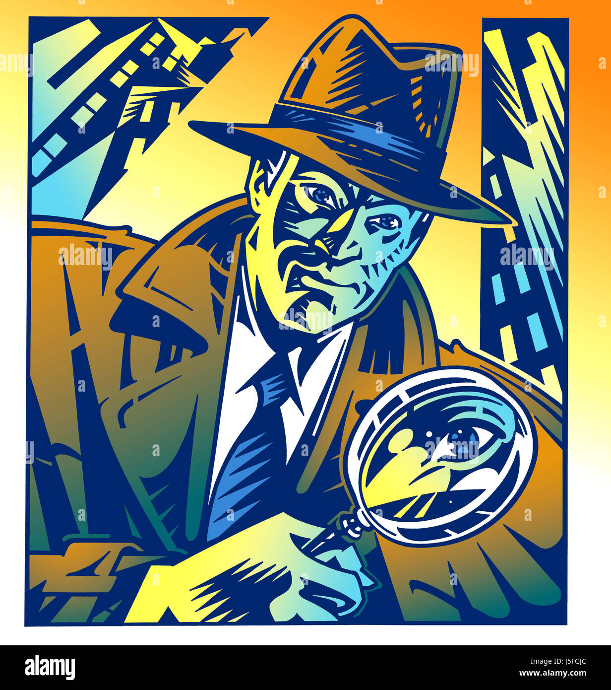 Magnifying glass eye hi-res stock photography and images - Alamy