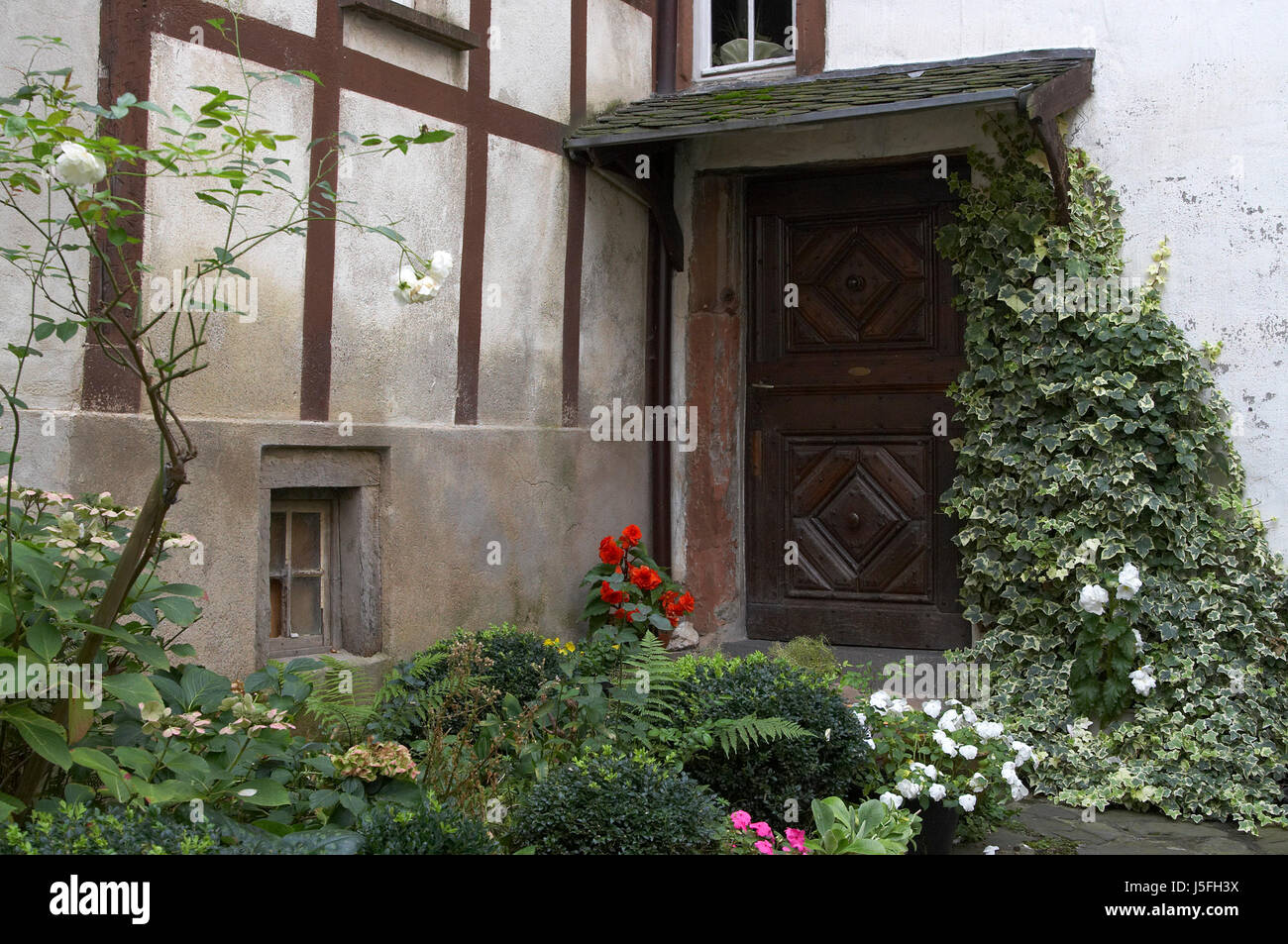 idyllic backyard on the moselle Stock Photo - Alamy