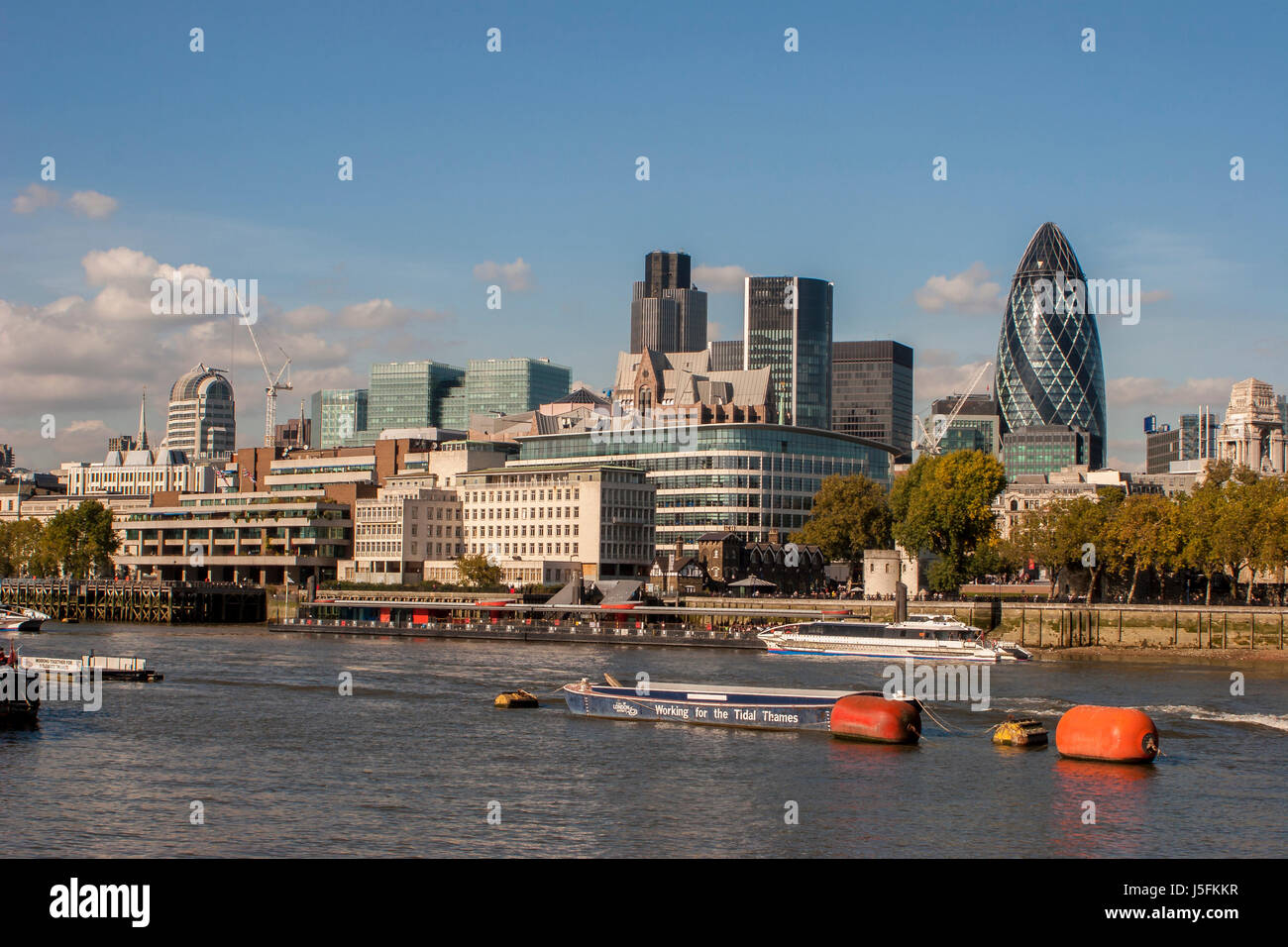 City of London from the Southbank of the River Thames Stock Photo - Alamy