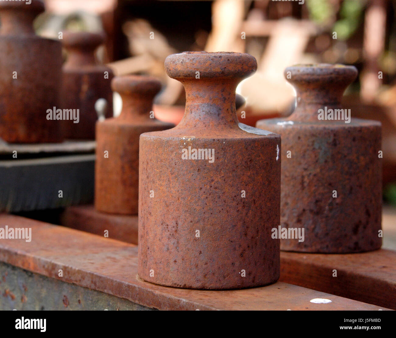 object iron metal three rust element put down still life weight flush ...