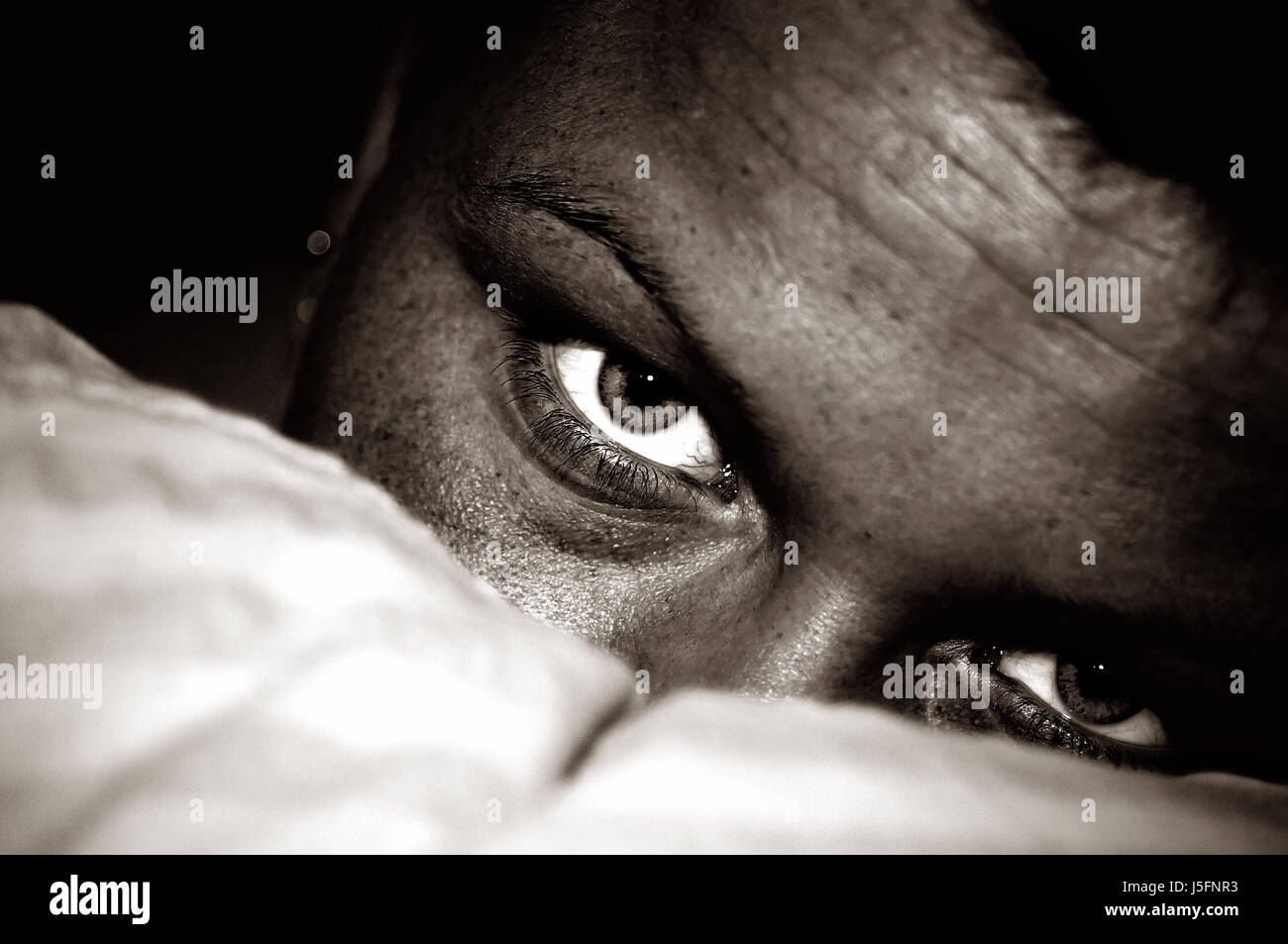 woman closeup face bw black swarthy jetblack deep black eyes blank ...