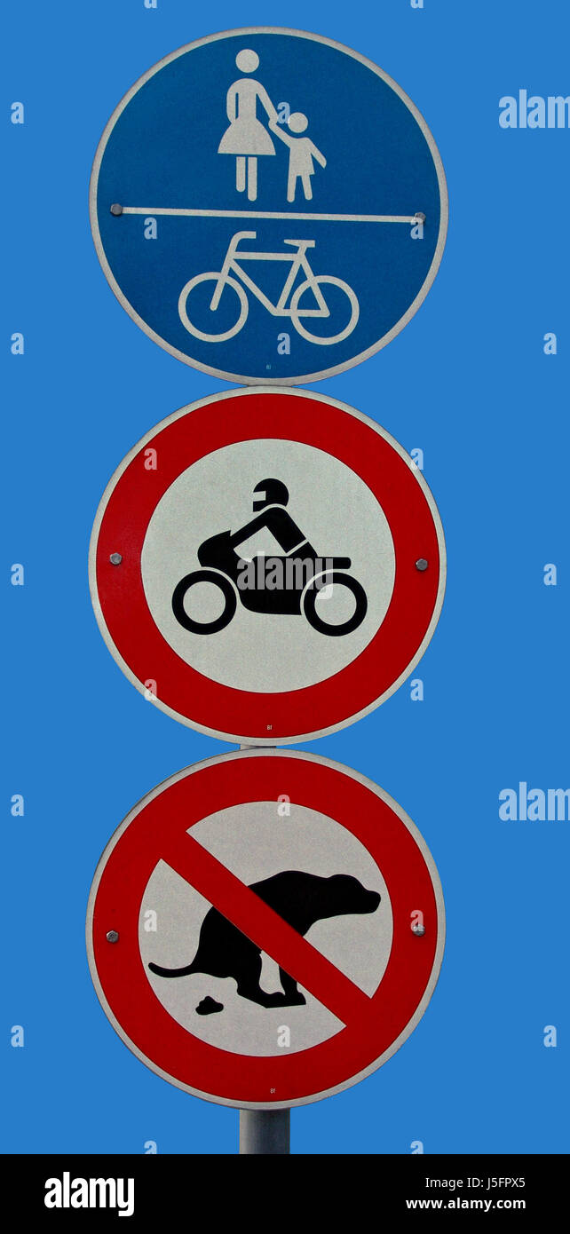 sign signal traffic transportation dog inaccessible signposts ban cycle ...