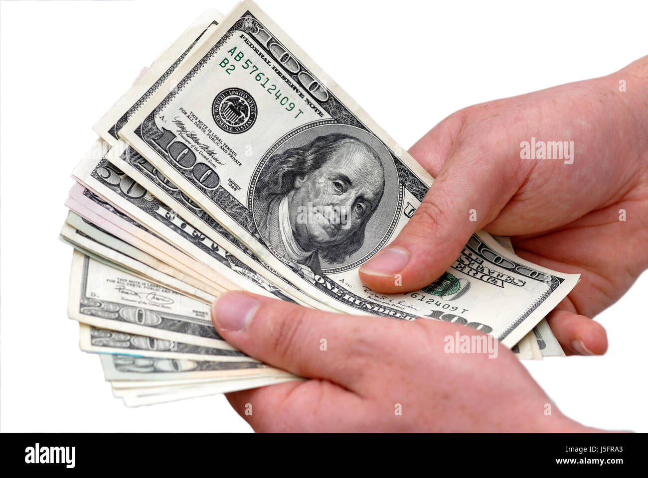 handful of dollars Stock Photo - Alamy