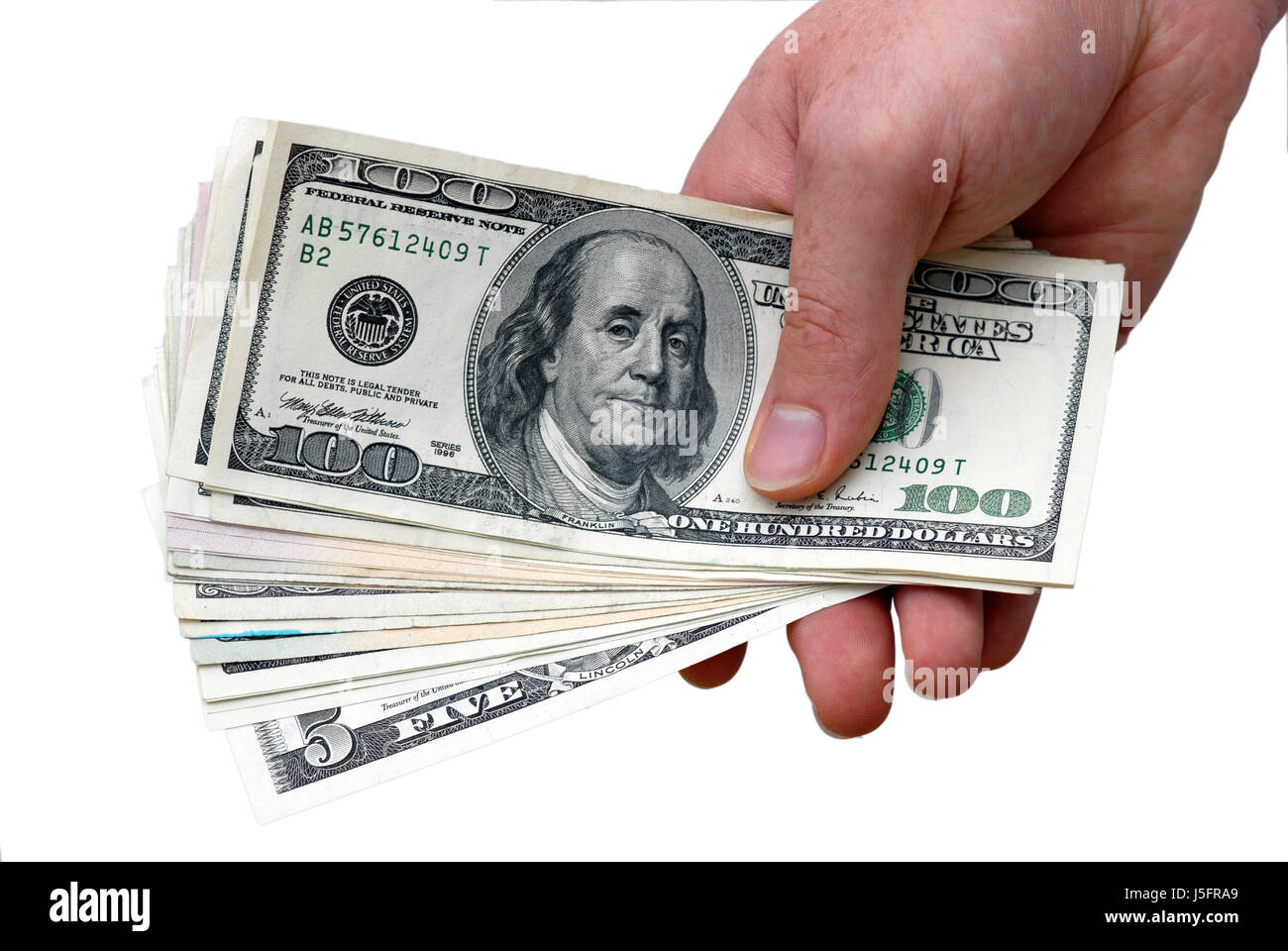 handful of dollars Stock Photo - Alamy
