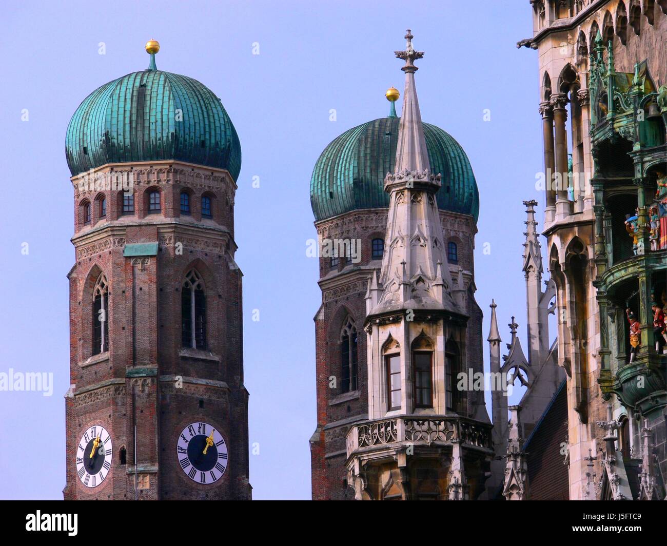 historical city town dome clock bavaria germany german federal republic ...